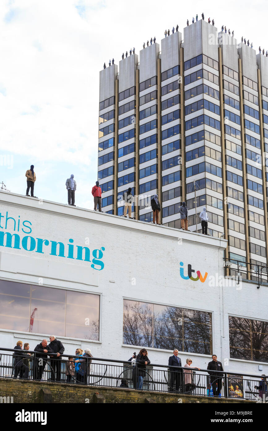 ITV HQ, London, 26th Mar 2018. The Project 84 installation features 84 ...