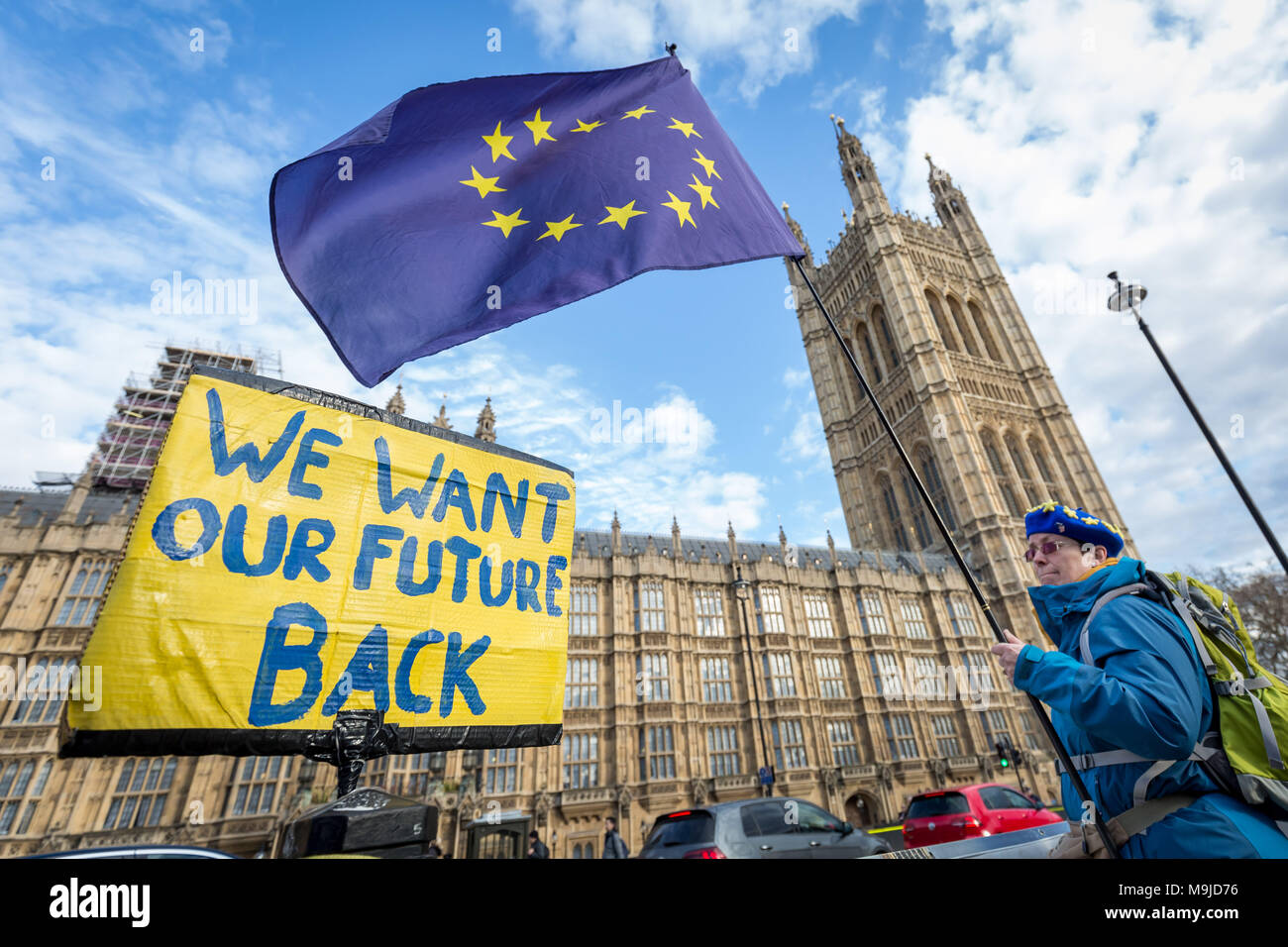 London, UK. 26th March, 2018. Pro-remain and EU supporters continue ...