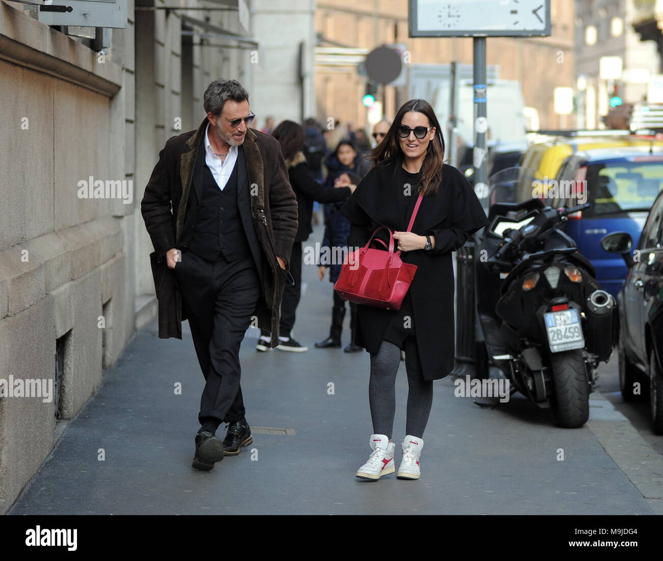 Milan, Filippo Nardi shopping downtown with a mysterious girl Filippo ...