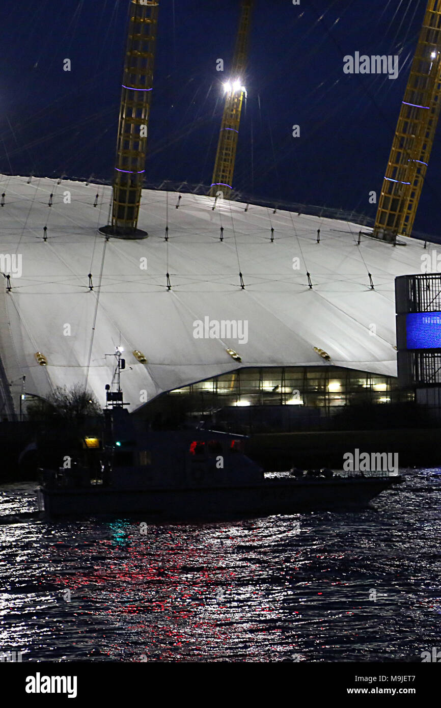 London, UK. 26th Mar, 2018. Three Royal Naval Patrol boats HMS Puncher ...