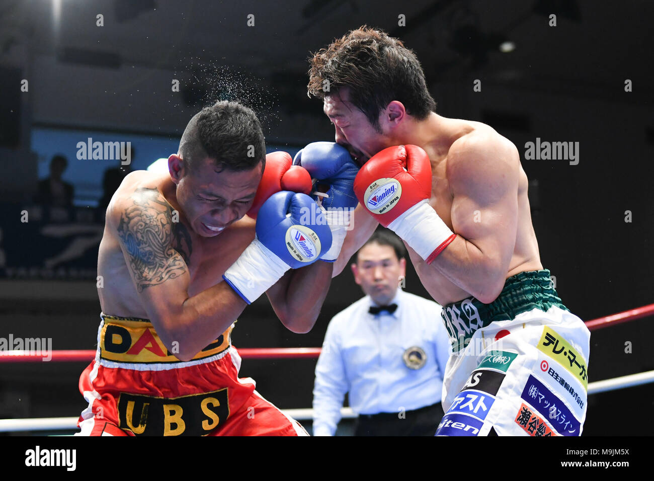 Tokyo, Japan. 26th Mar, 2018. (L-R) Frans Damur Palue (INA), Akira ...