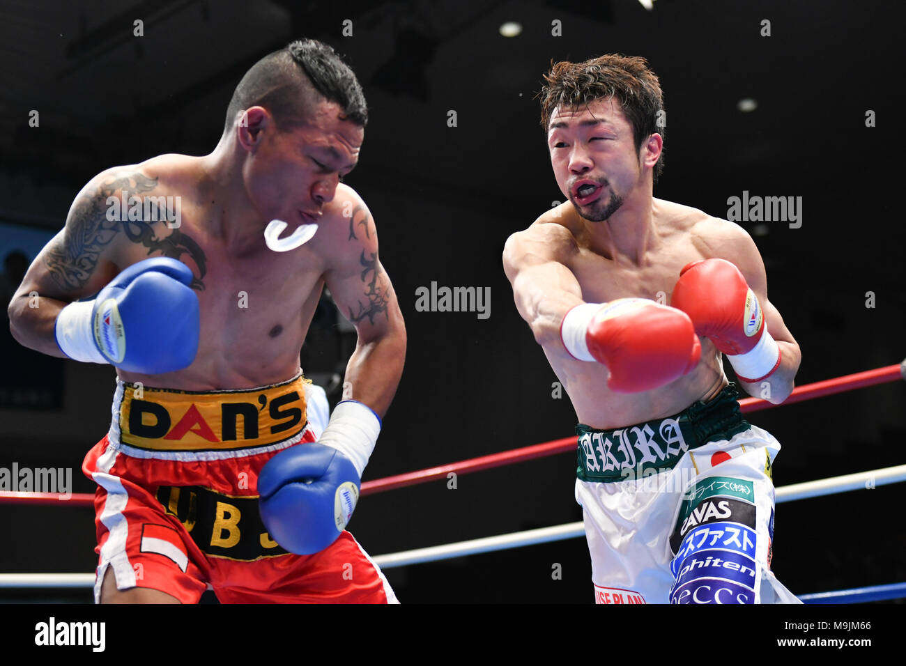 Tokyo, Japan. 26th Mar, 2018. (L-R) Frans Damur Palue (INA), Akira ...