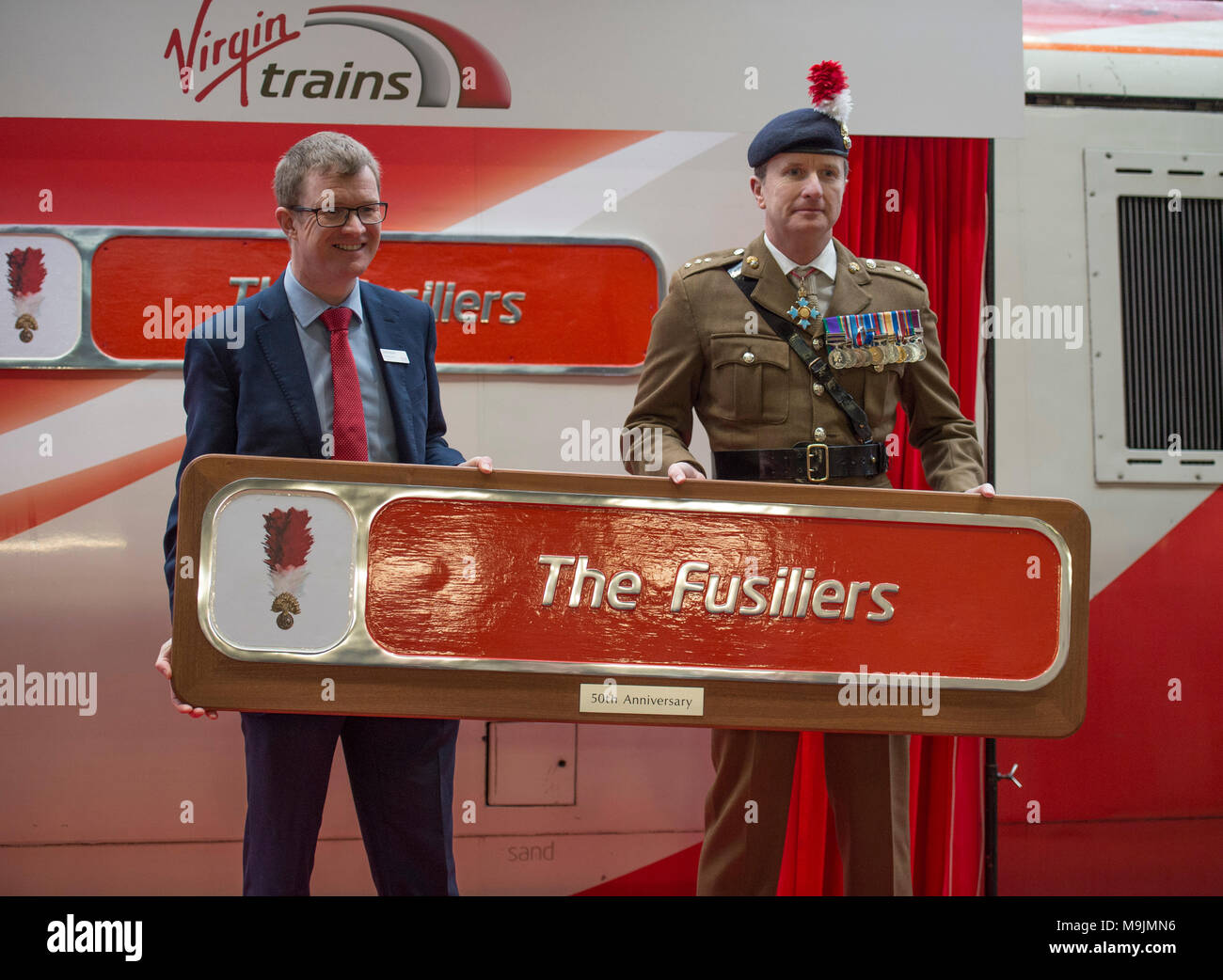 Kings Cross, London, UK. 27 March 2018. The Royal Regiment of Fusiliers ...