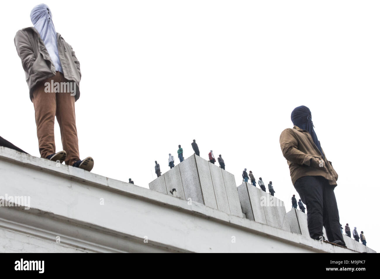 London, UK. 27th March, 2018. 84 life-sized sculptures by Mark Jenkins ...