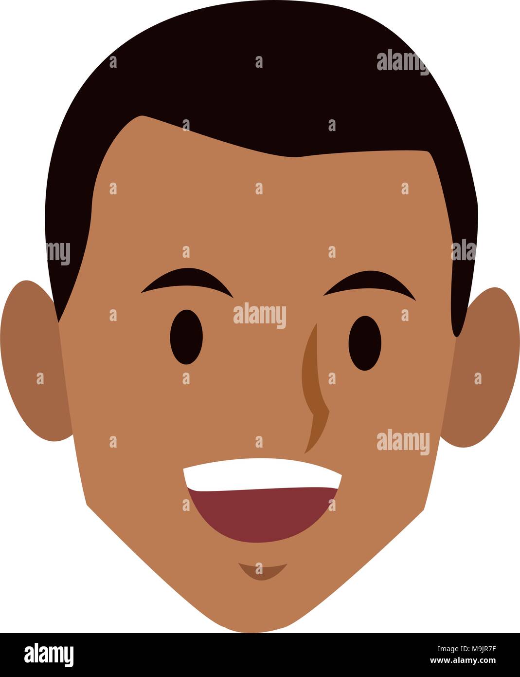 Young man face cartoon vector illustration graphic design Stock Vector ...