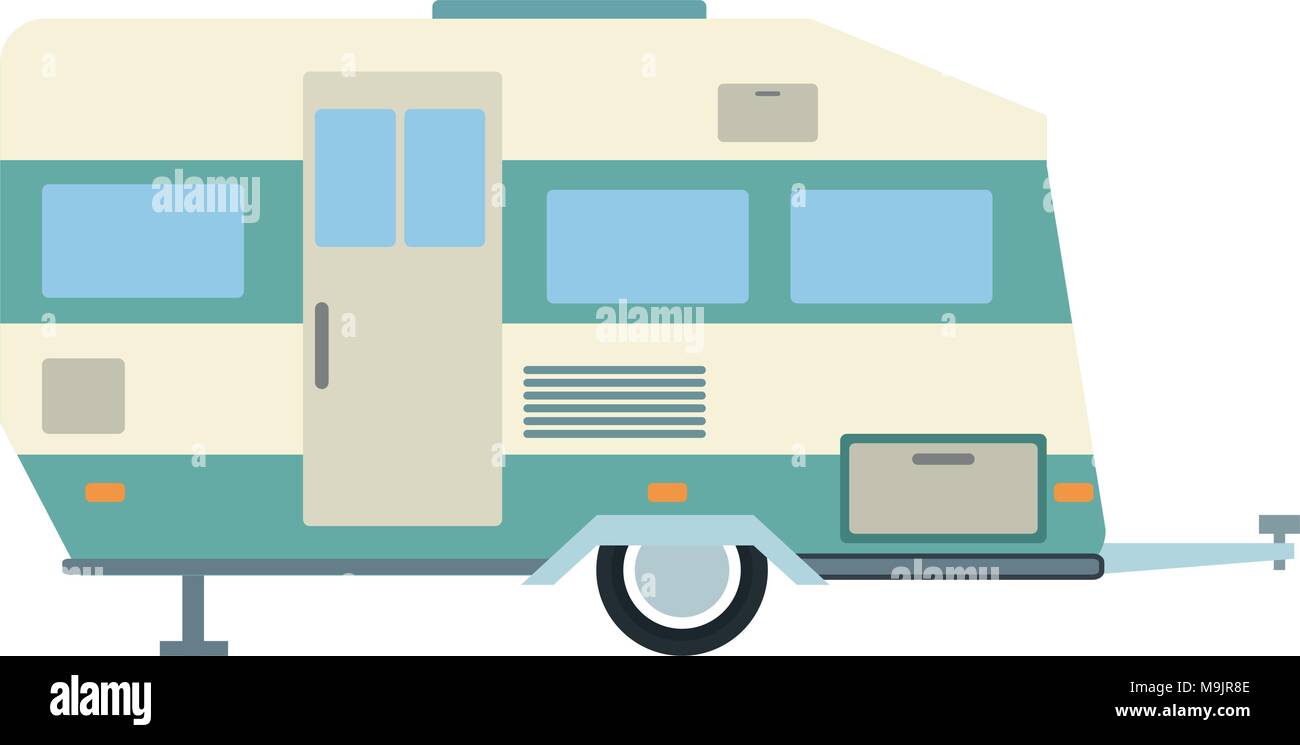 Travel trailer isolated vector illustration graphic design Stock Vector ...