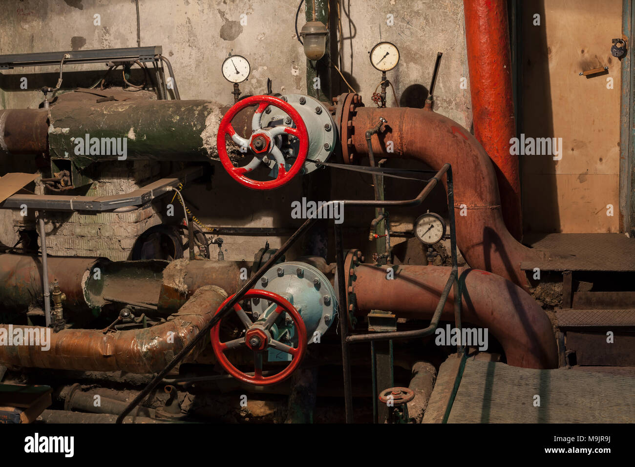 Control center in the boiler room Stock Photo - Alamy