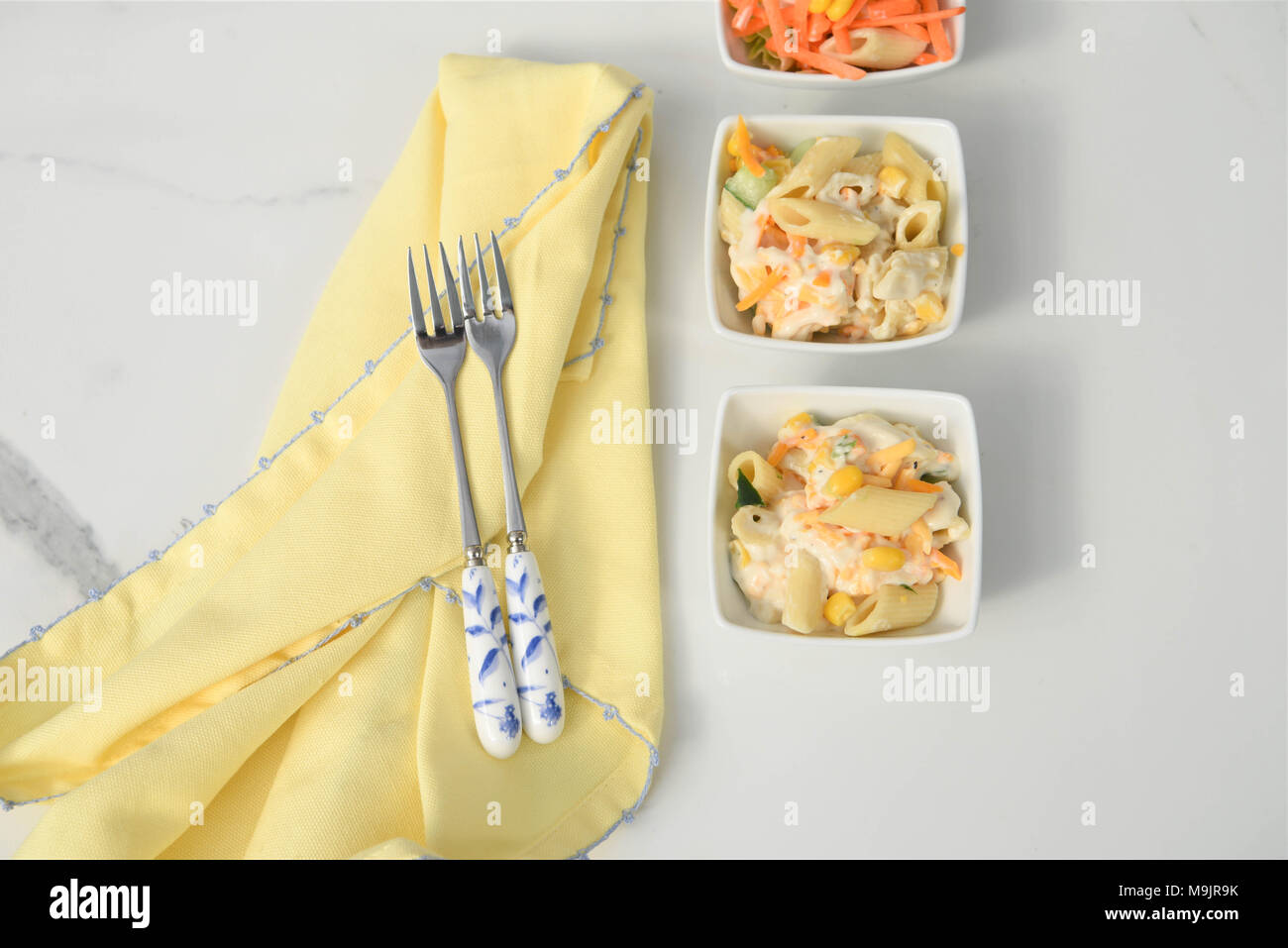 White marble food table hi-res stock photography and images - Alamy
