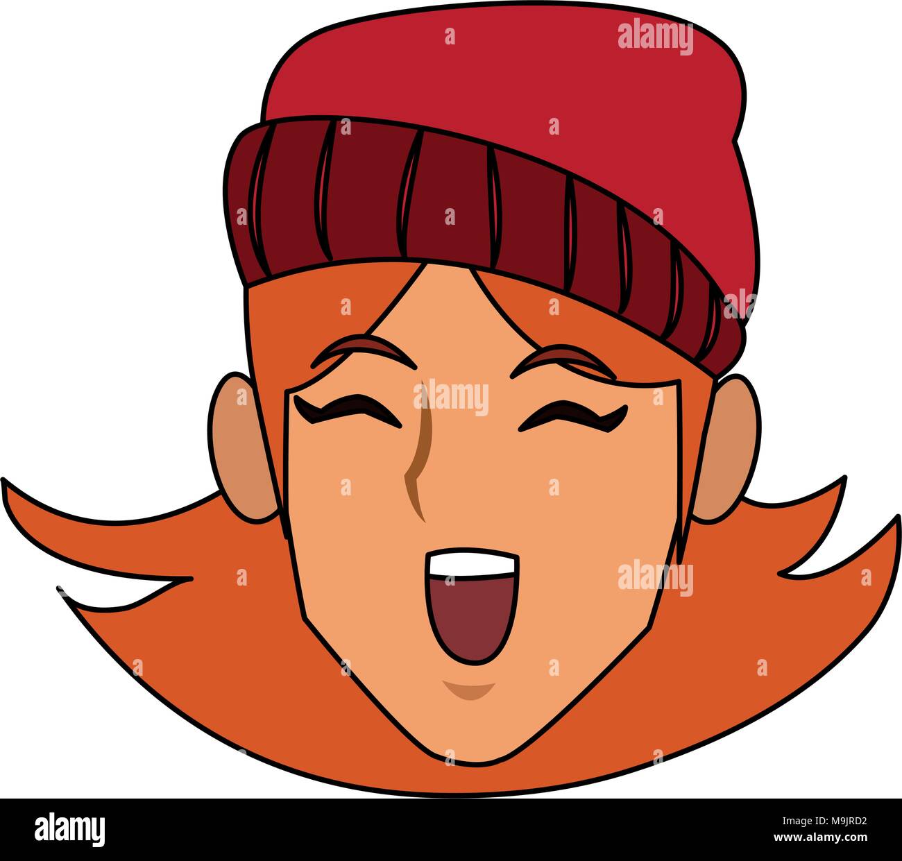 Young woman face cartoon vector illustration graphic design Stock ...