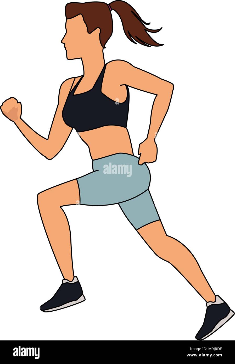Cartoon Woman Running Stock Photos & Cartoon Woman Running Stock Images ...