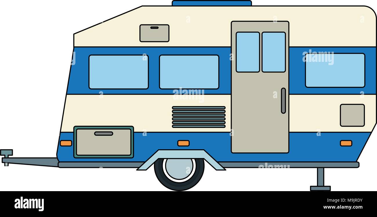 Travel trailer isolated vector illustration graphic design Stock Vector ...