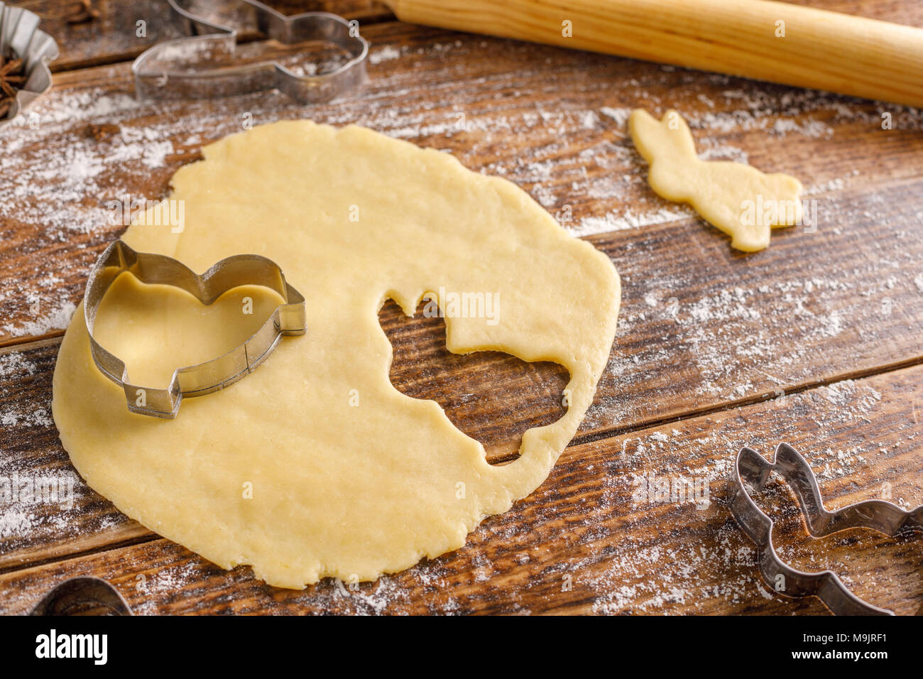 Preparation for baking cookies using Stock Photo - Alamy