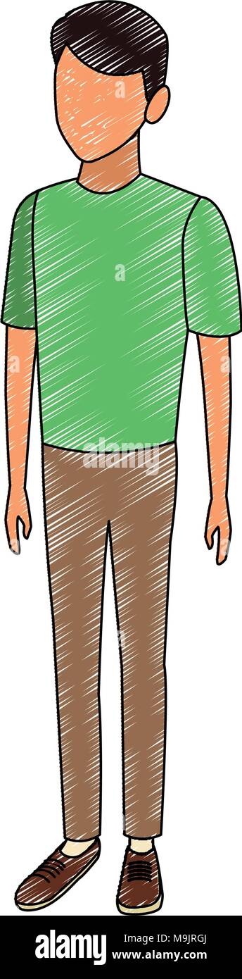 Young male student cartoon vector illustration graphic design Stock ...