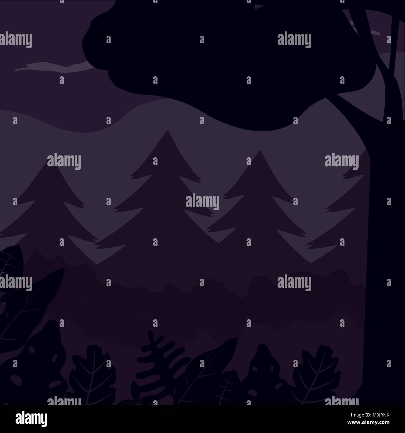 Beautiful forest landscape Stock Vector Image & Art - Alamy