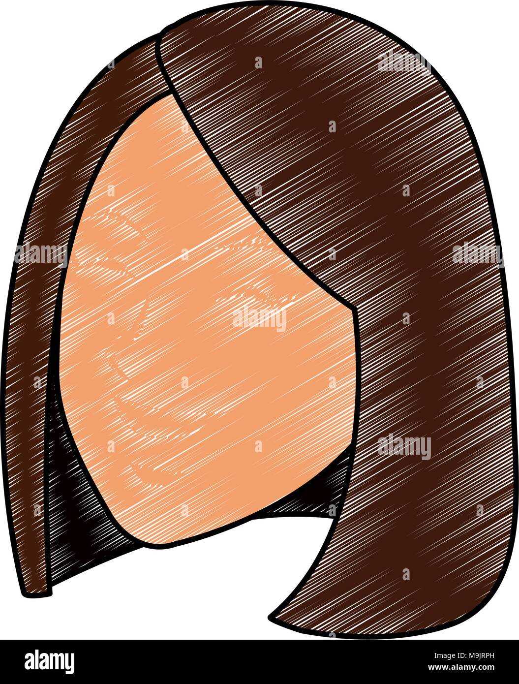 Young woman faceless cartoon vector illustration graphic design Stock ...