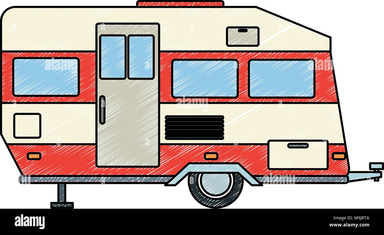 Travel trailer isolated vector illustration graphic design Stock Vector ...