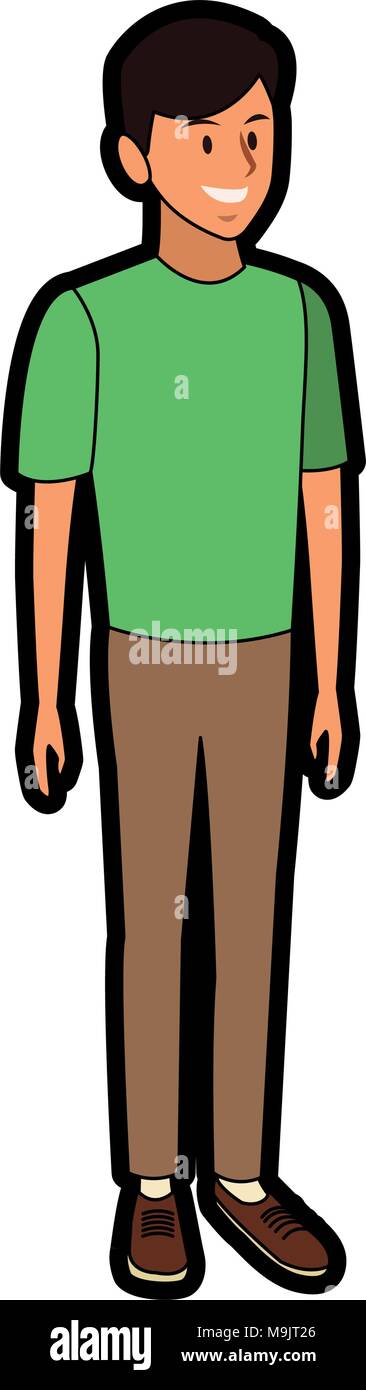 Young male student cartoon vector illustration graphic design Stock ...