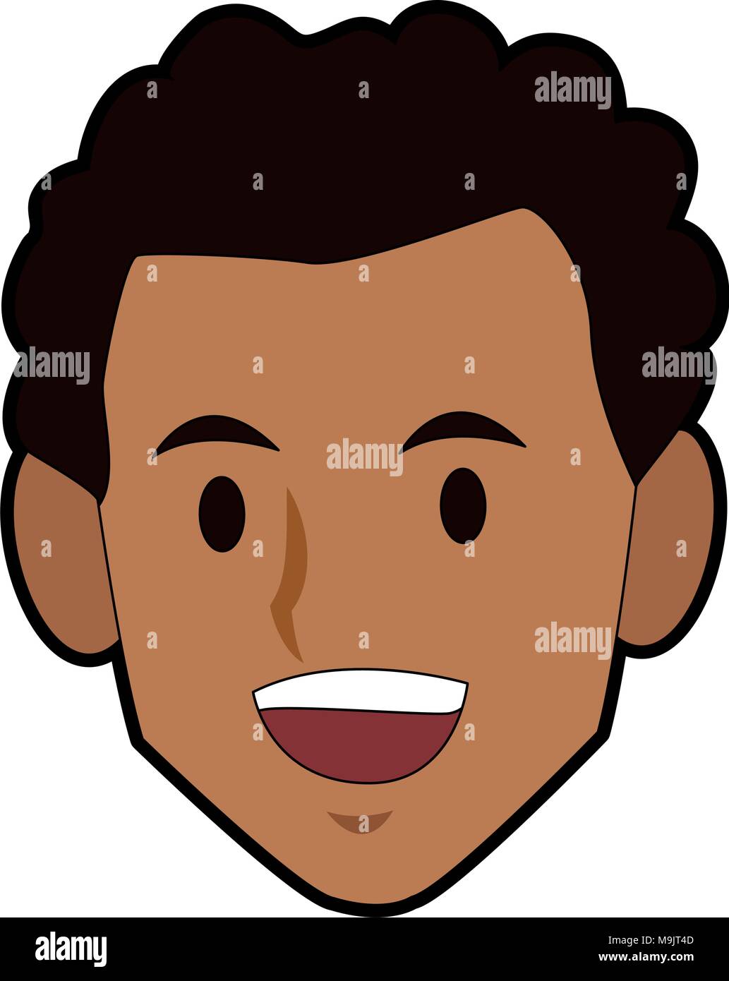 Young man face cartoon vector illustration graphic design Stock Vector ...