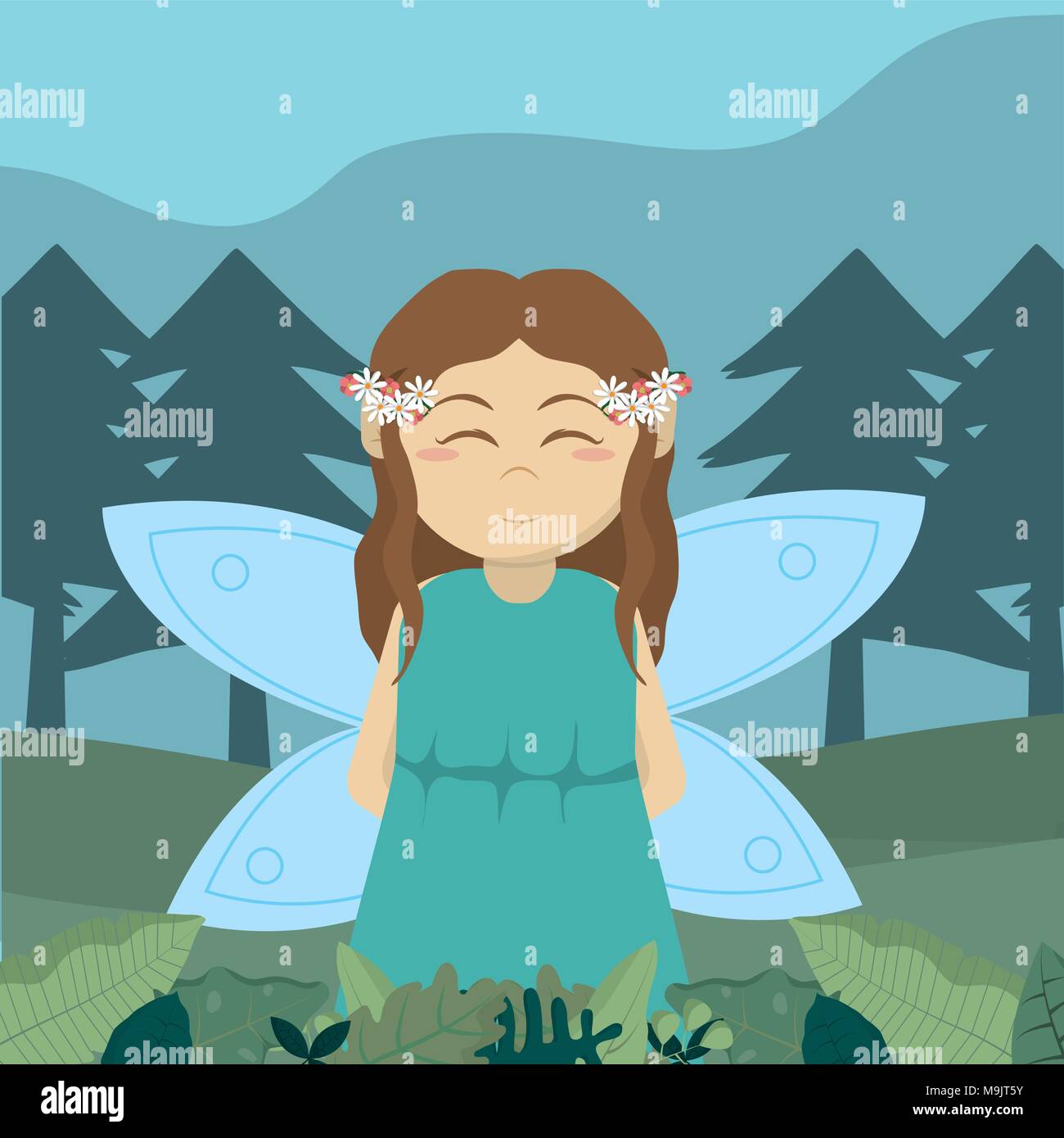 Forest fairy cartoon Stock Vector Image & Art - Alamy