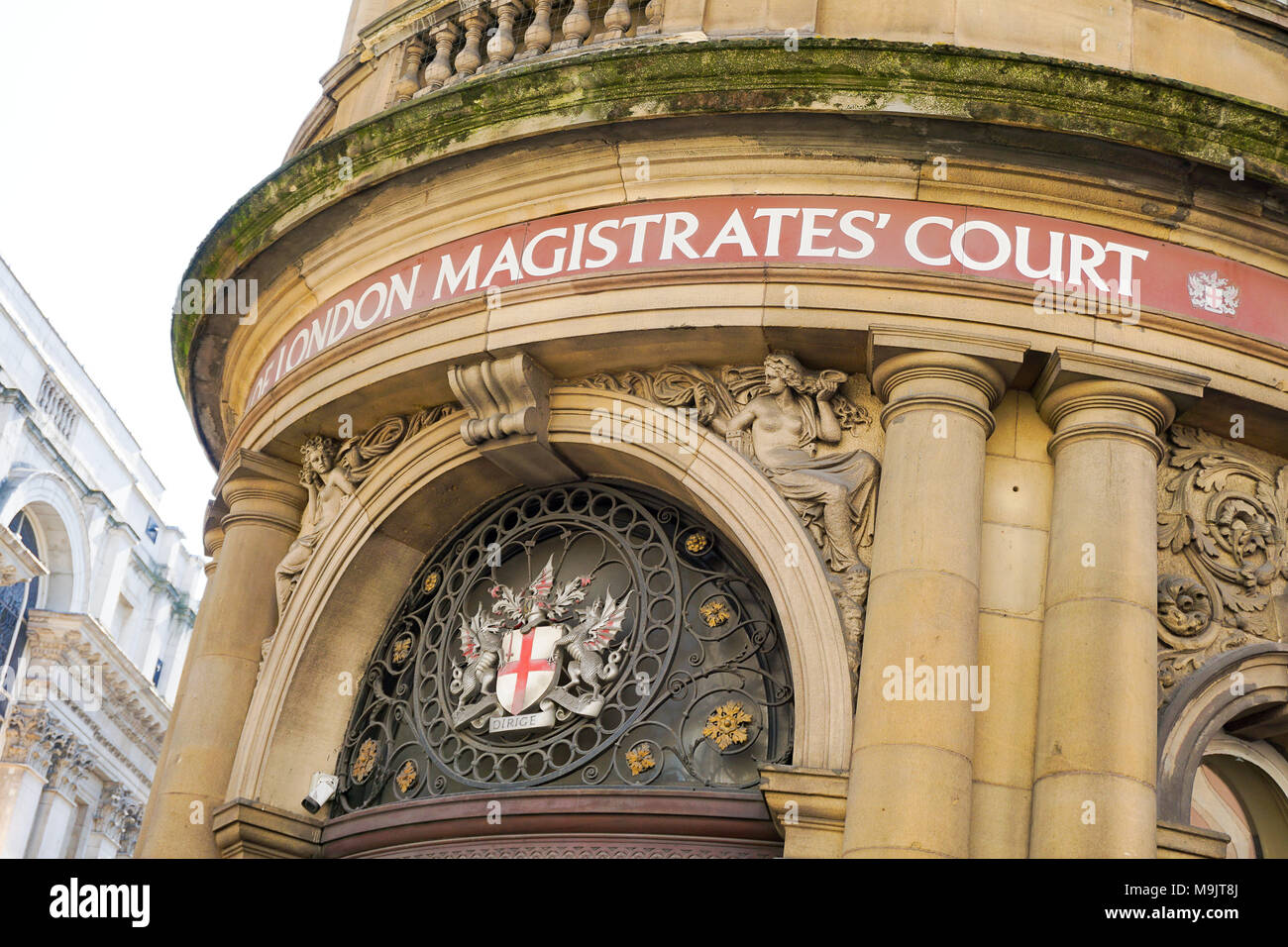 Entrance to the City of London Magistrates Court in London, UK Stock ...