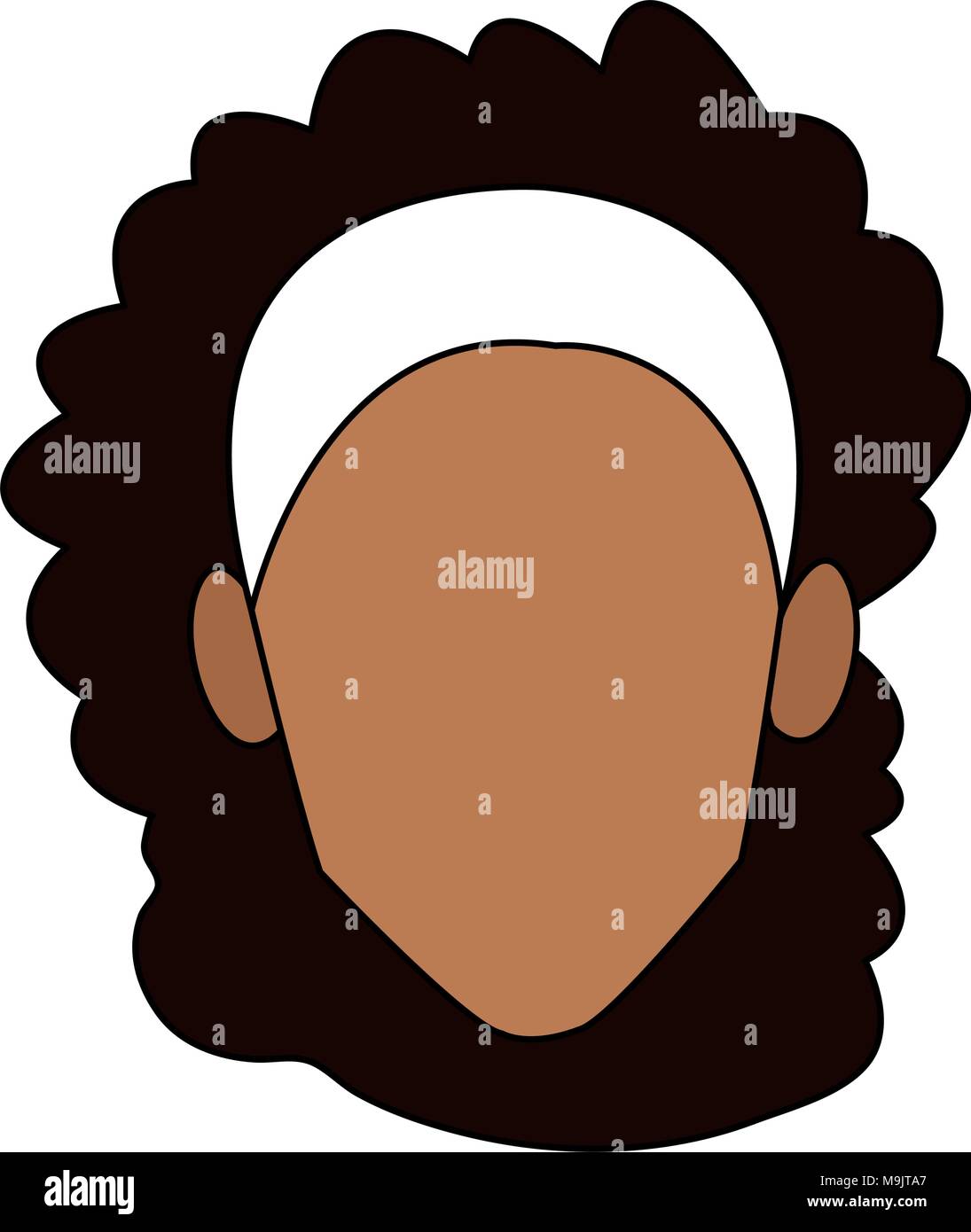 Young woman faceless cartoon vector illustration graphic design Stock ...