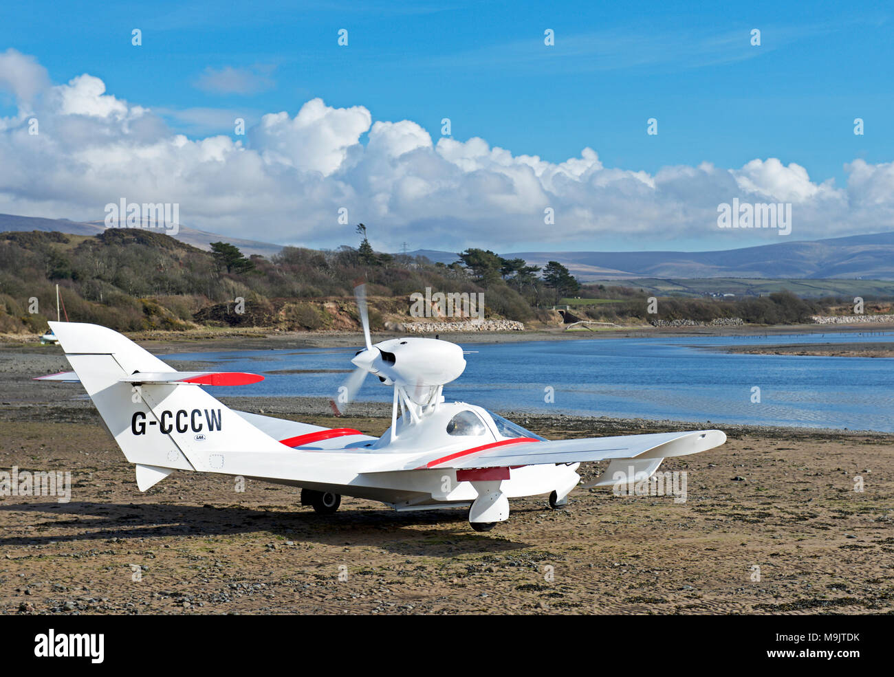 Osprey II, one-man sea-plane, Ravenglass, West Cumbria, England UK ...