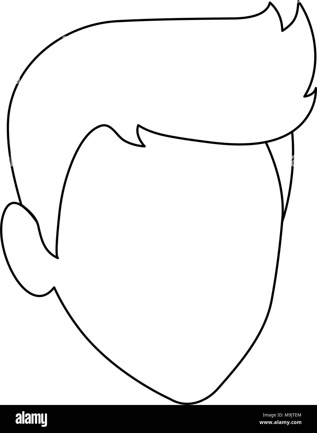 Young man faceless cartoon vector illustration graphic design Stock ...