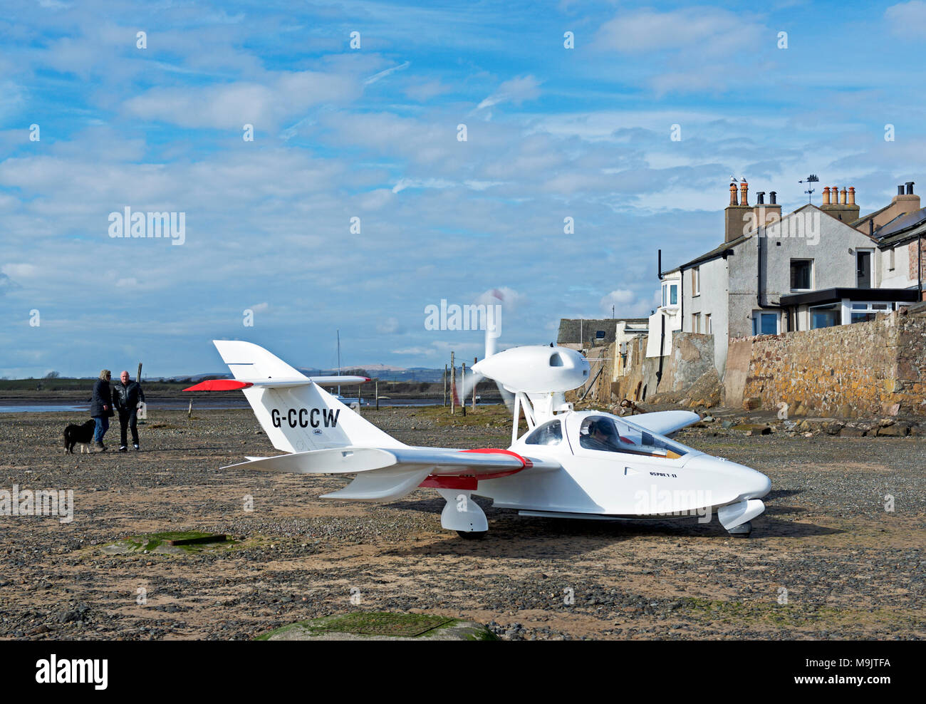 Osprey II, one-man sea-plane, Ravenglass, West Cumbria, England UK ...