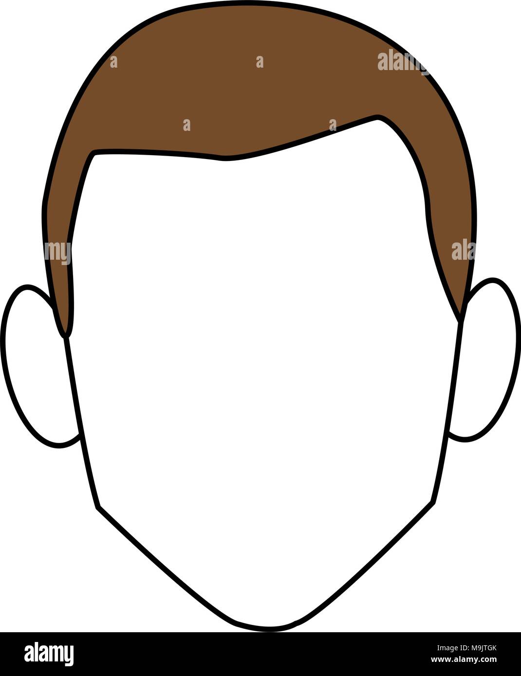 Young man faceless cartoon vector illustration graphic design Stock ...