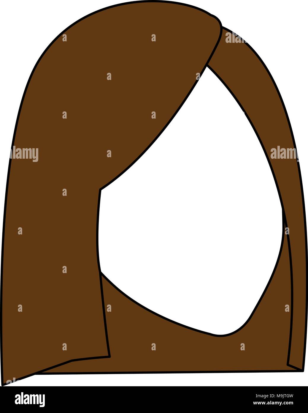 Young woman faceless cartoon vector illustration graphic design Stock ...
