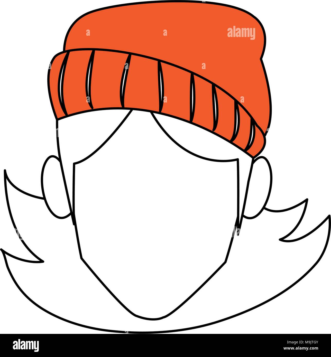 Young woman faceless cartoon vector illustration graphic design Stock ...