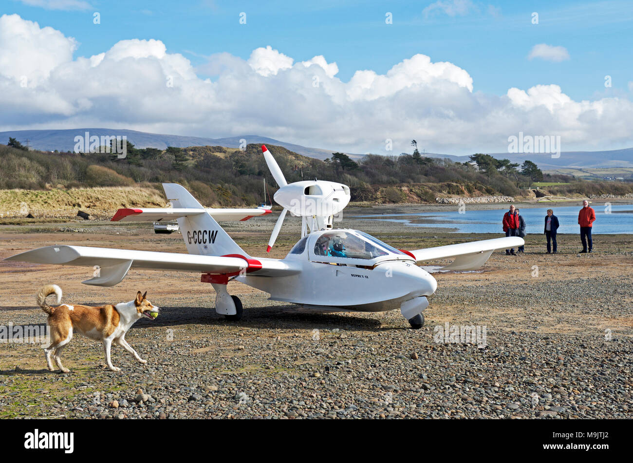 Osprey II, one-man sea-plane, Ravenglass, West Cumbria, England UK ...