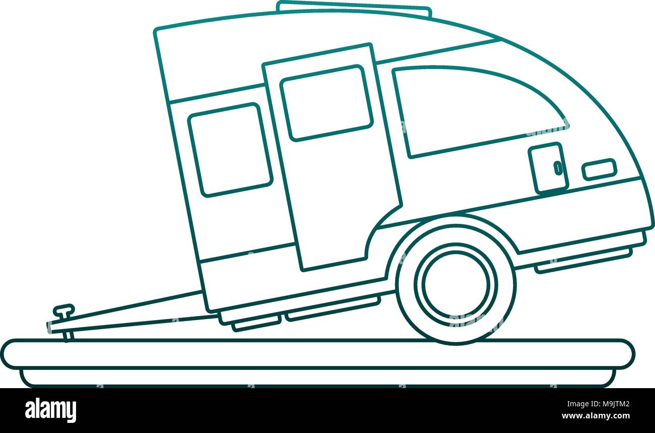 Travel trailer isolated vector illustration graphic design Stock Vector ...