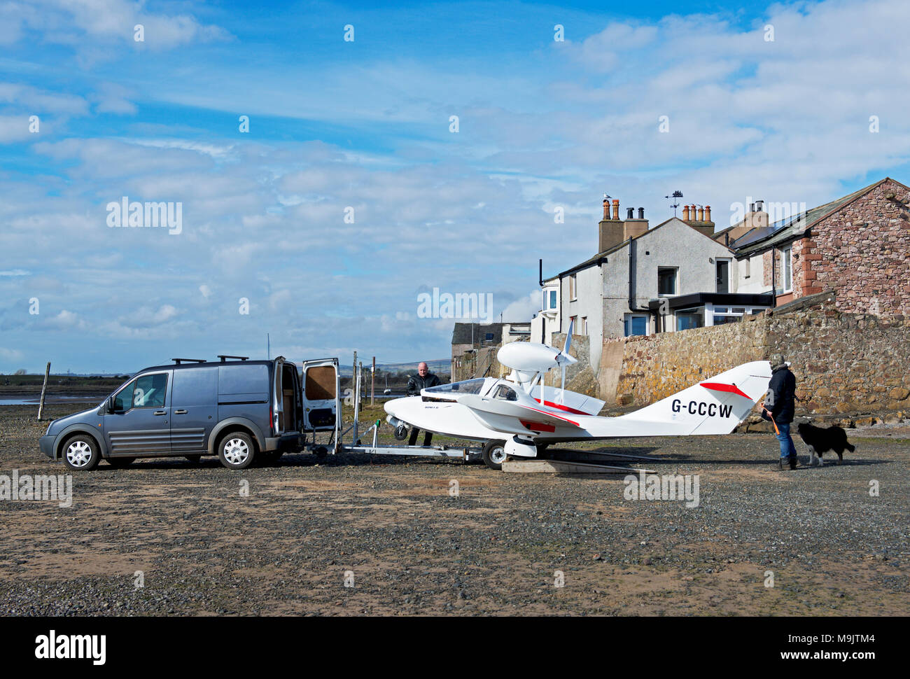 Osprey II, one-man sea-plane, Ravenglass, West Cumbria, England UK ...