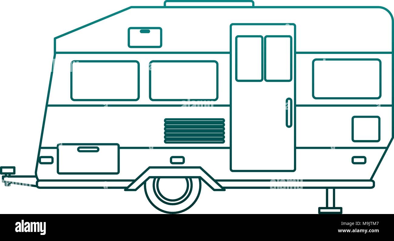 Travel trailer isolated vector illustration graphic design Stock Vector ...