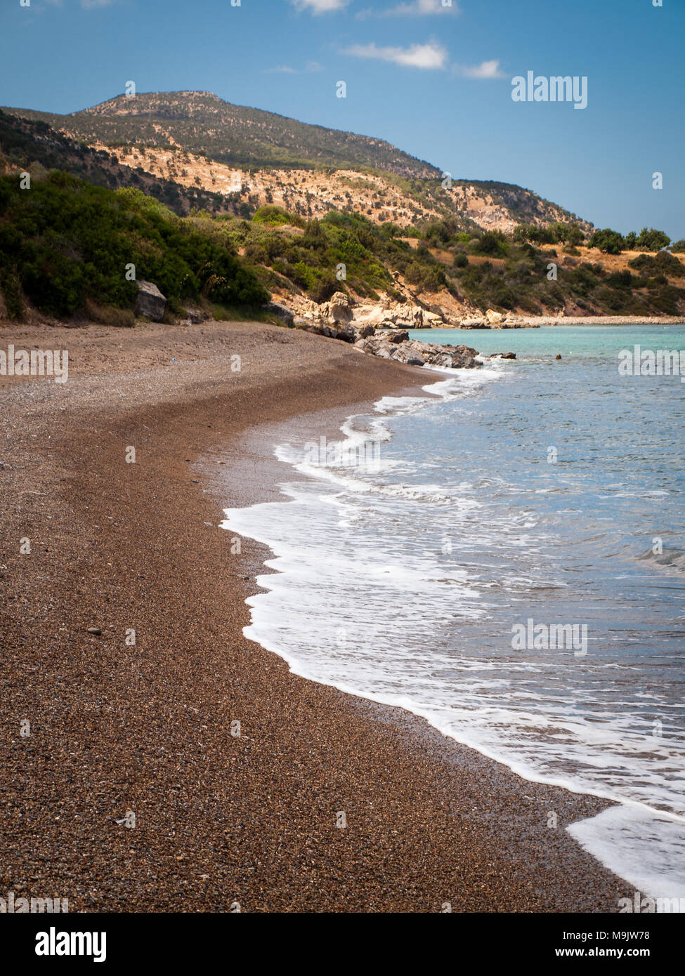 Greek Beach Coastline Stock Photo - Alamy