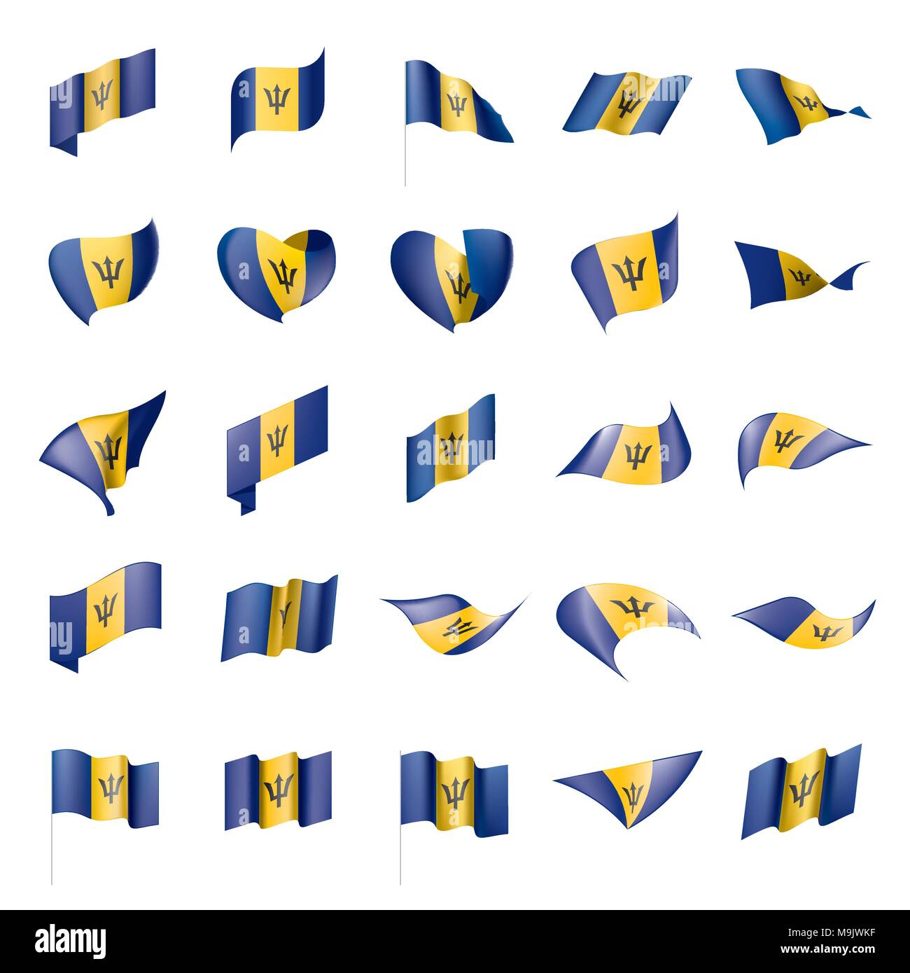 Barbados flag, vector illustration Stock Vector Image & Art - Alamy
