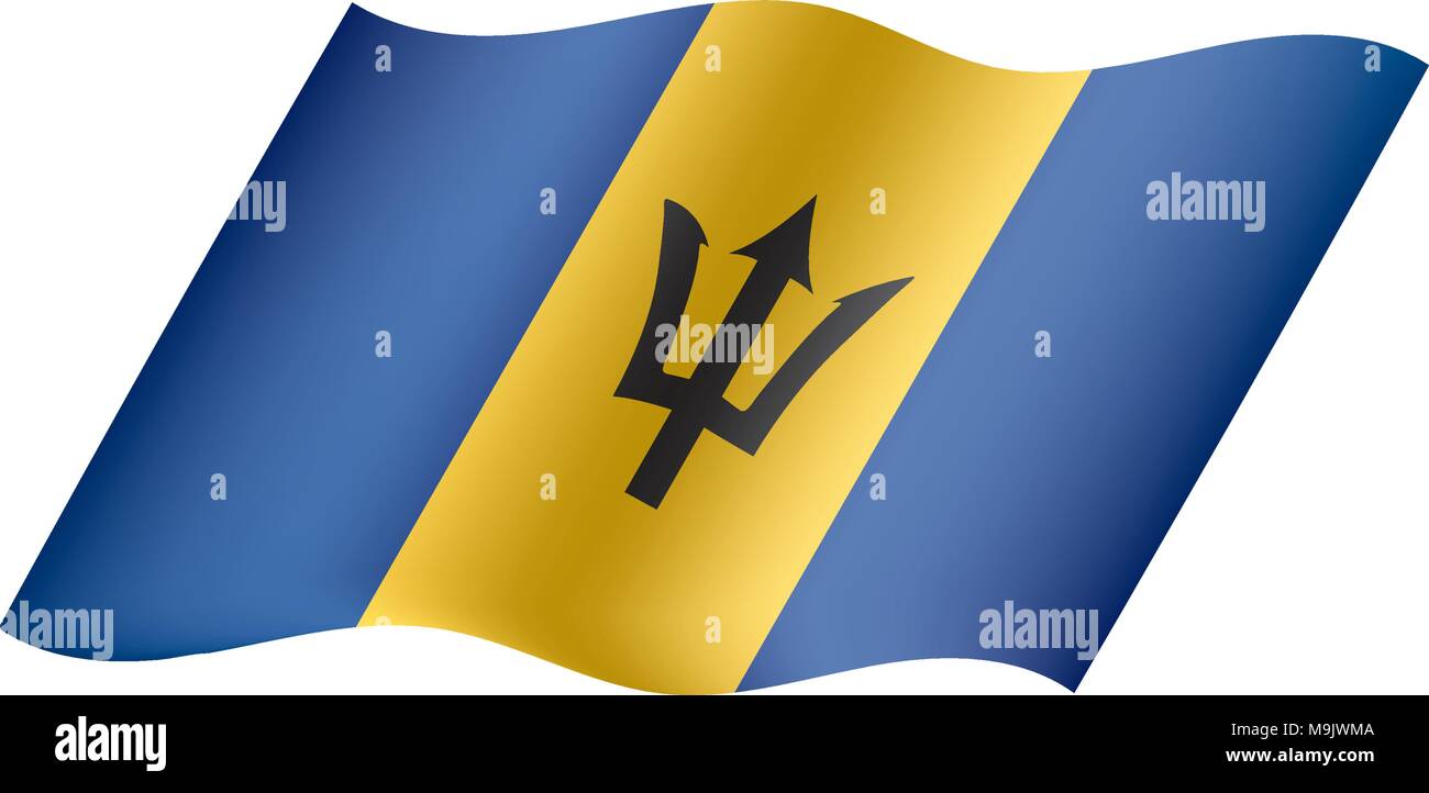 Barbados flag, vector illustration Stock Vector Image & Art - Alamy