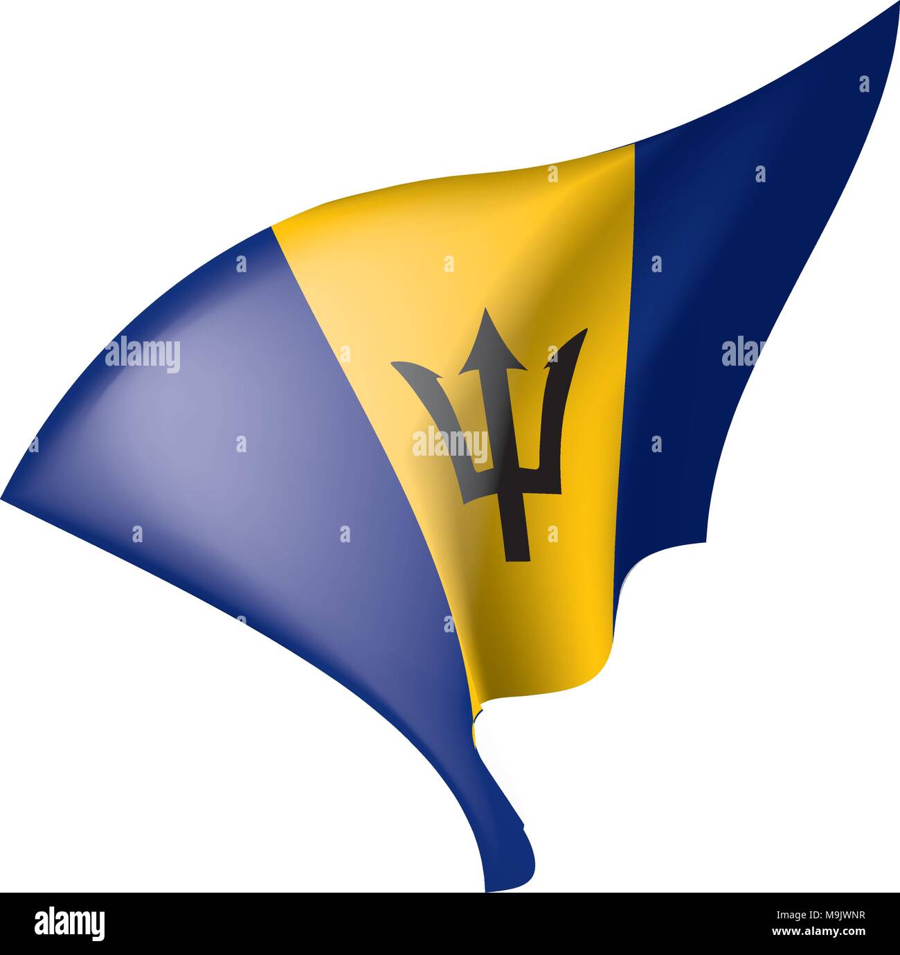 Barbados flag, vector illustration Stock Vector Image & Art - Alamy