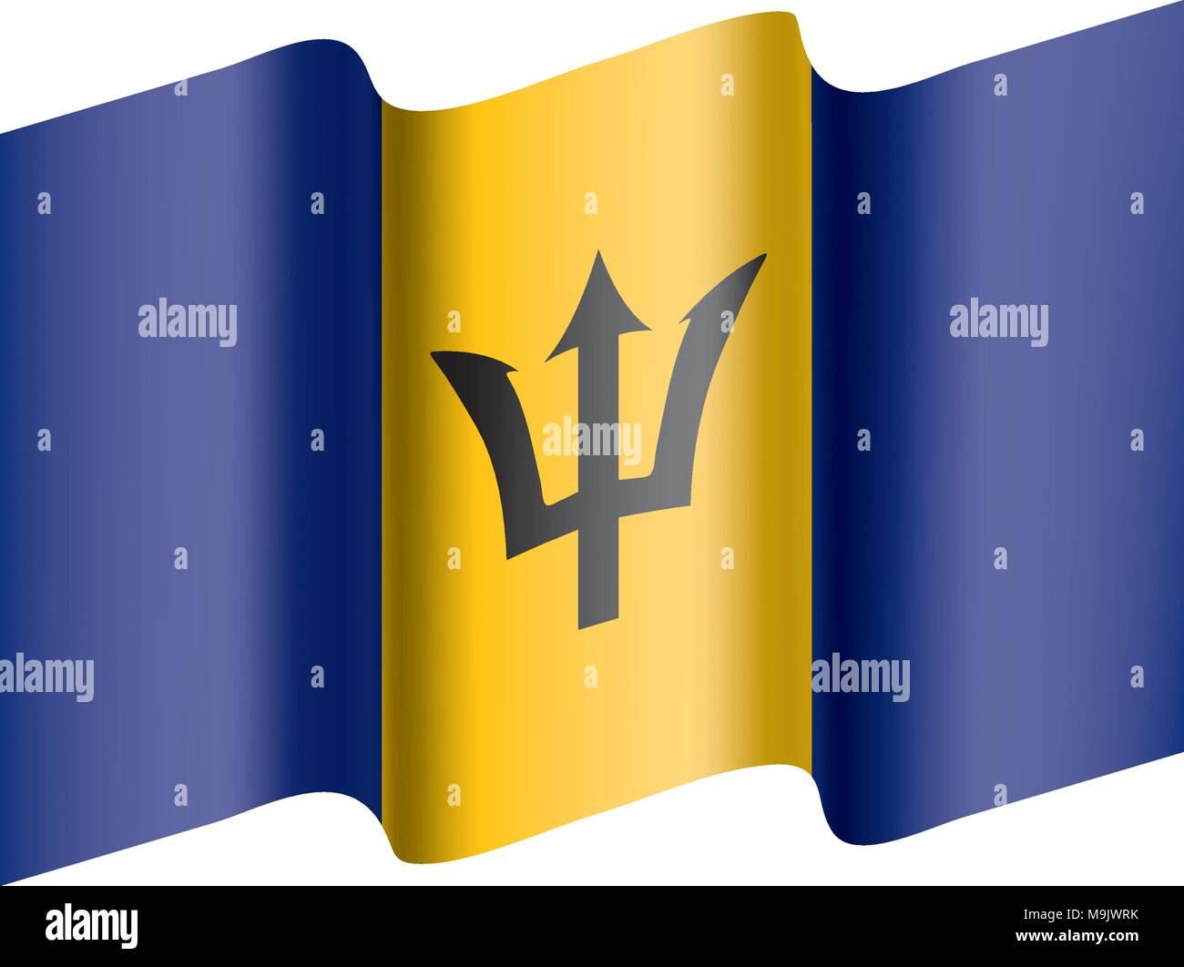 Barbados flag, vector illustration Stock Vector Image & Art - Alamy