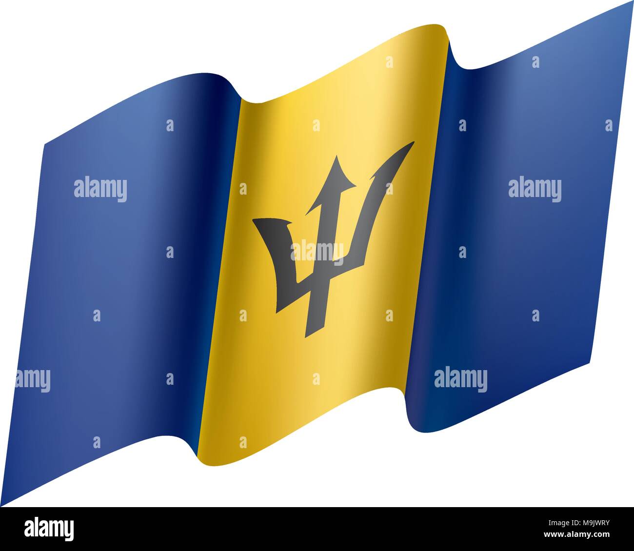 Barbados flag, vector illustration Stock Vector Image & Art - Alamy