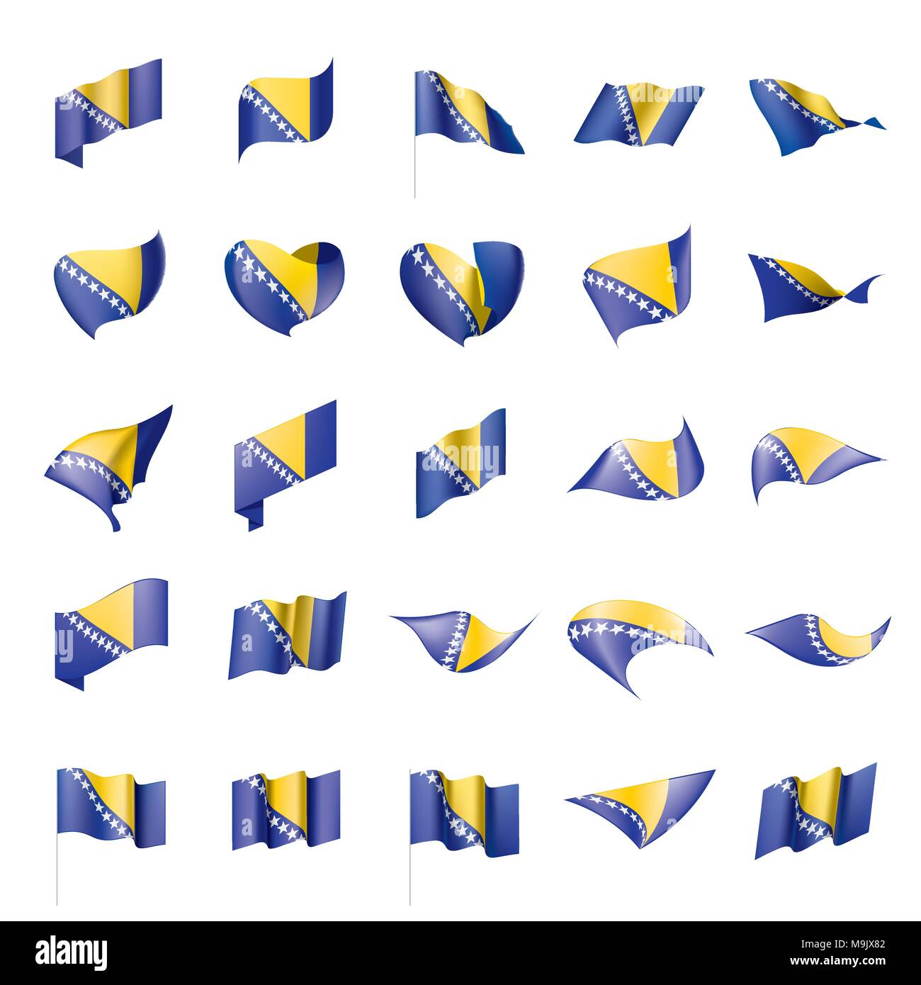 Bosnia and Herzegovina flag, vector illustration Stock Vector Image ...