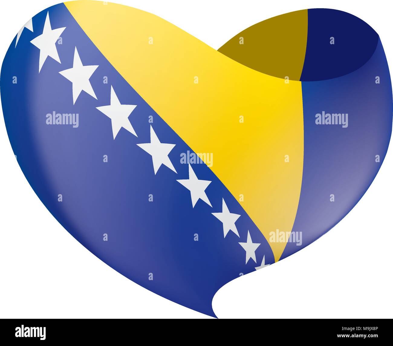 Bosnia and Herzegovina flag, vector illustration Stock Vector Image ...