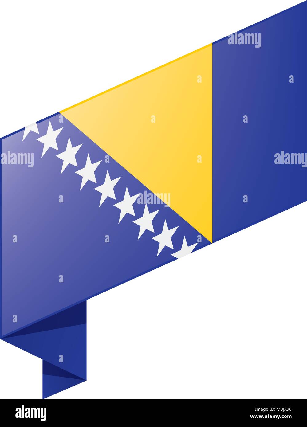 Bosnia and Herzegovina flag, vector illustration Stock Vector Image ...