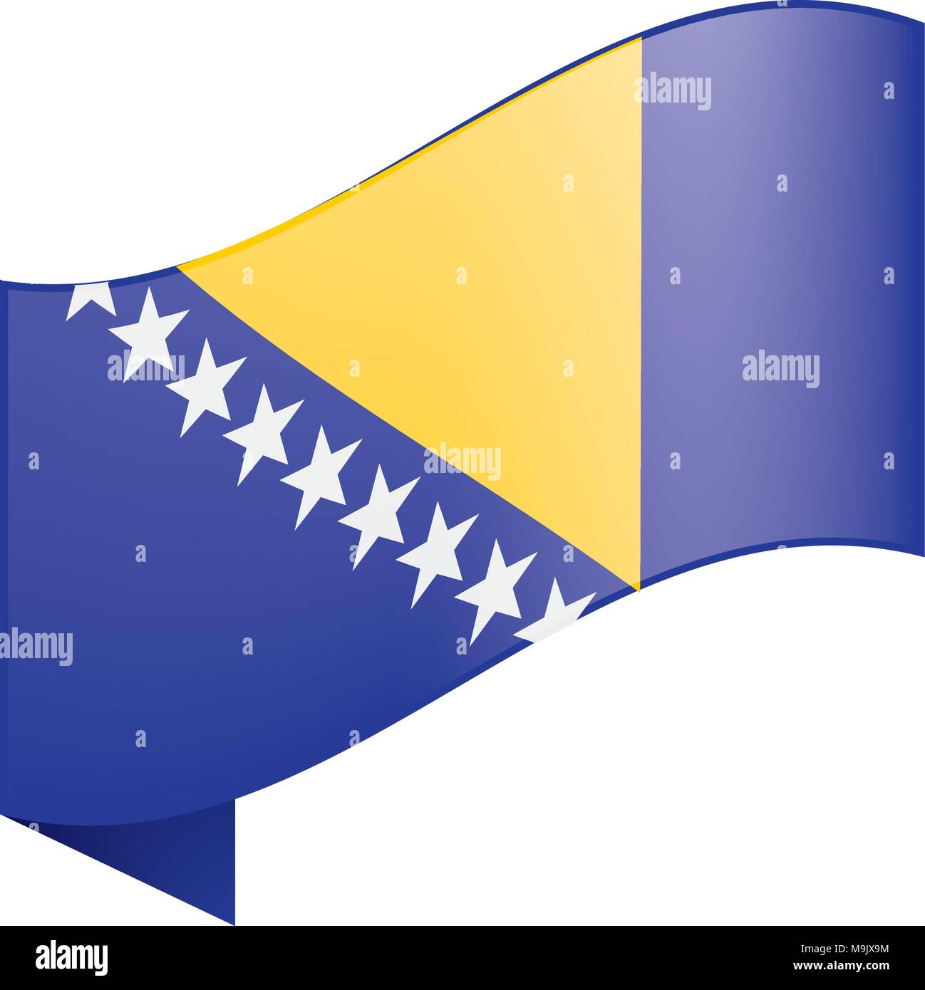 Bosnia and Herzegovina flag, vector illustration Stock Vector Image ...