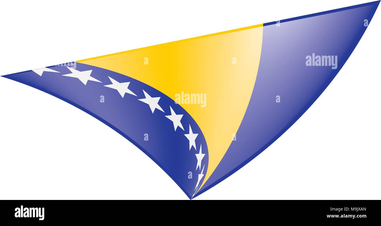 Bosnia and Herzegovina flag, vector illustration Stock Vector Image ...