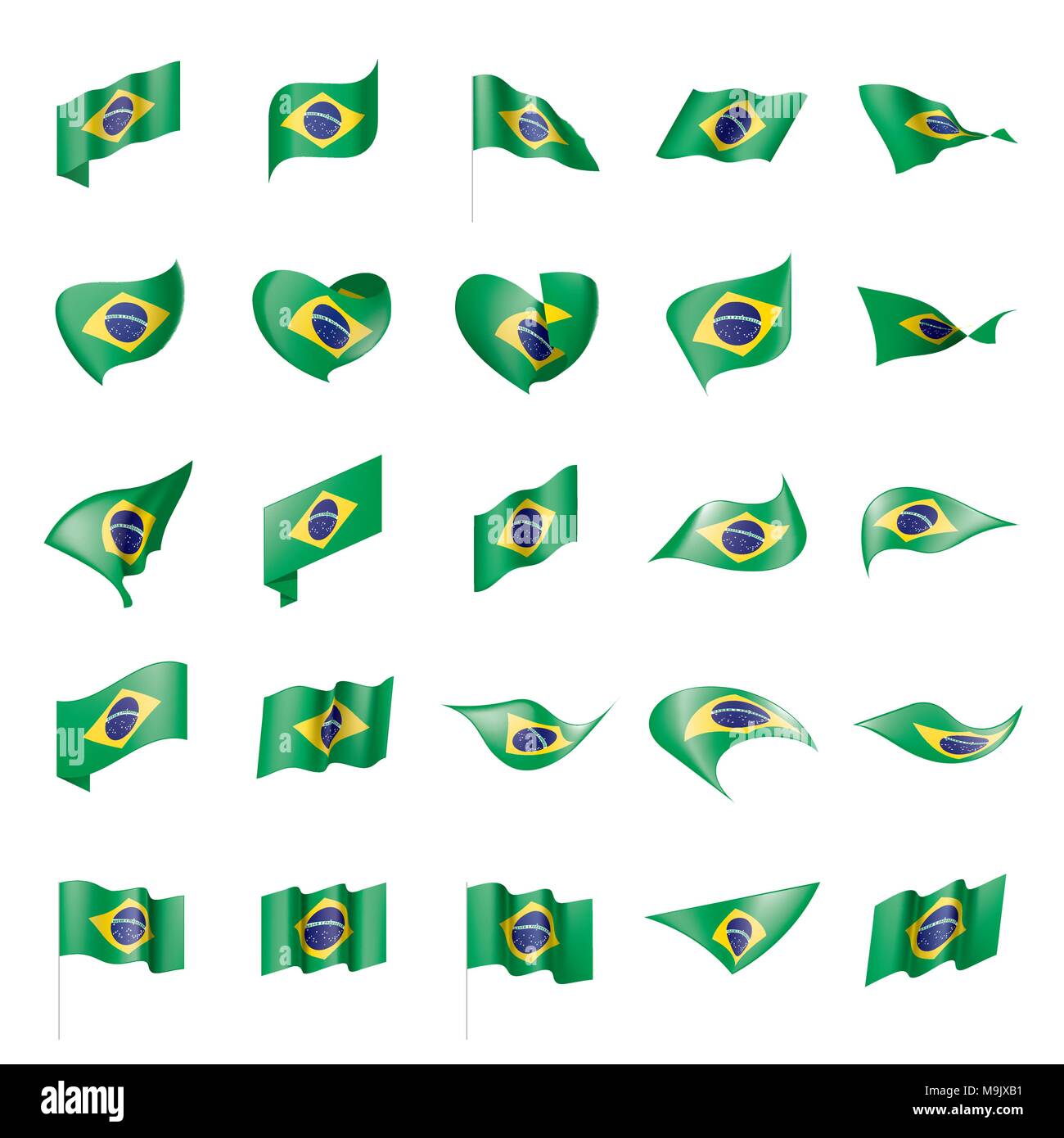 Brazil flag, vector illustration Stock Vector Image & Art - Alamy
