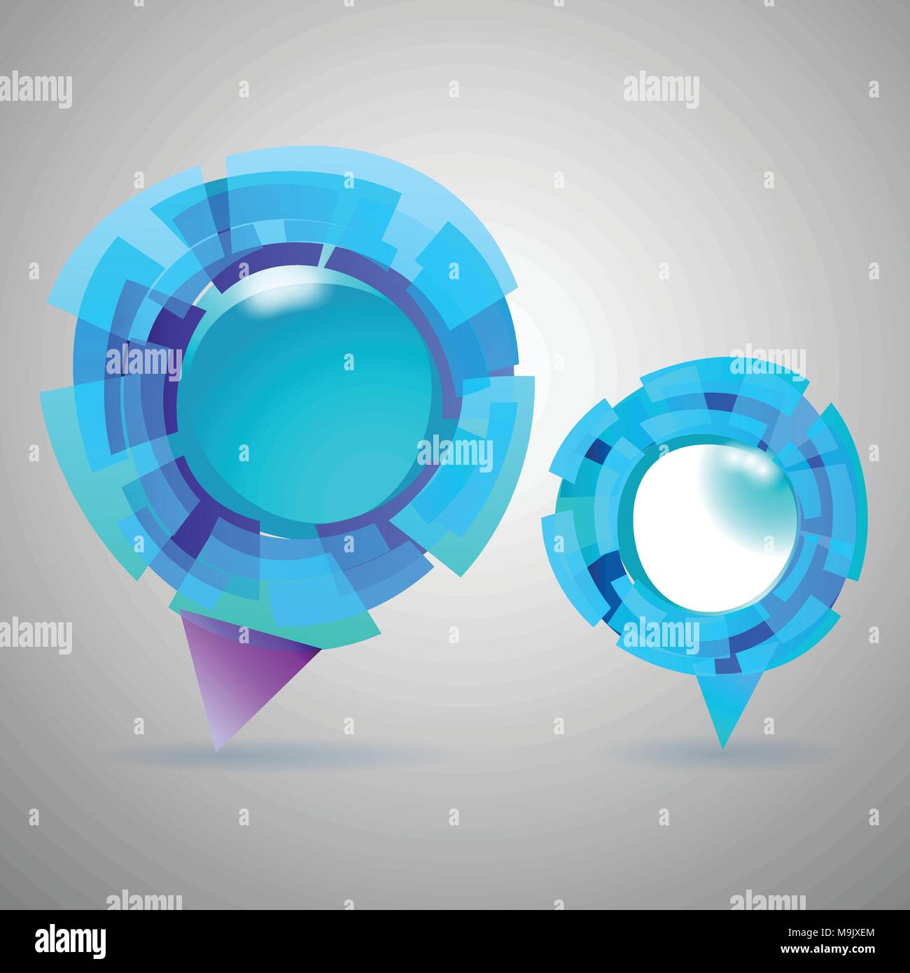 Abstract Modern Styled Colorful Circlular Transparent Speech Bubble ...