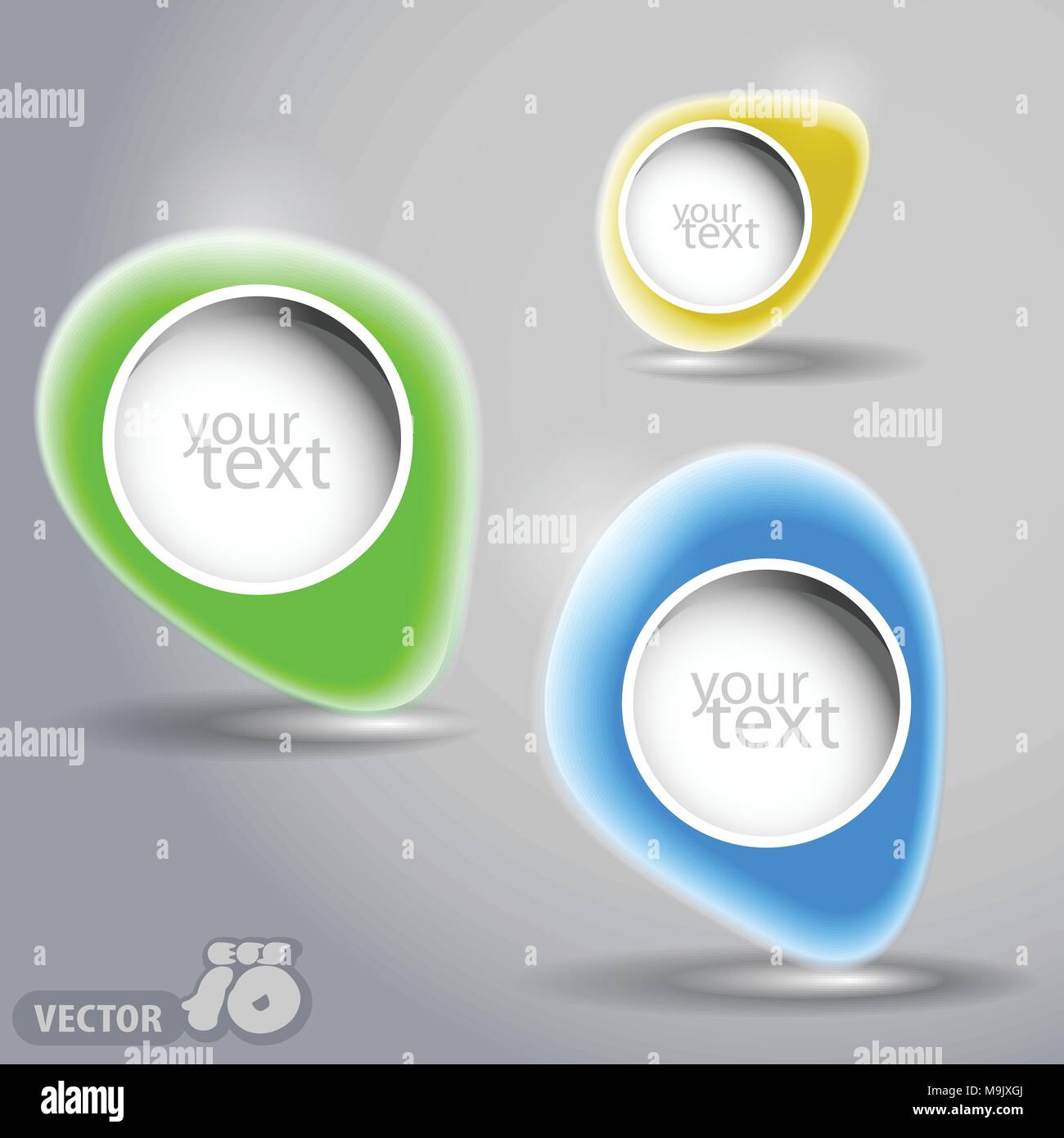 Collection of Abstract Colorful Speech Bubbles - Creative Web or Design ...