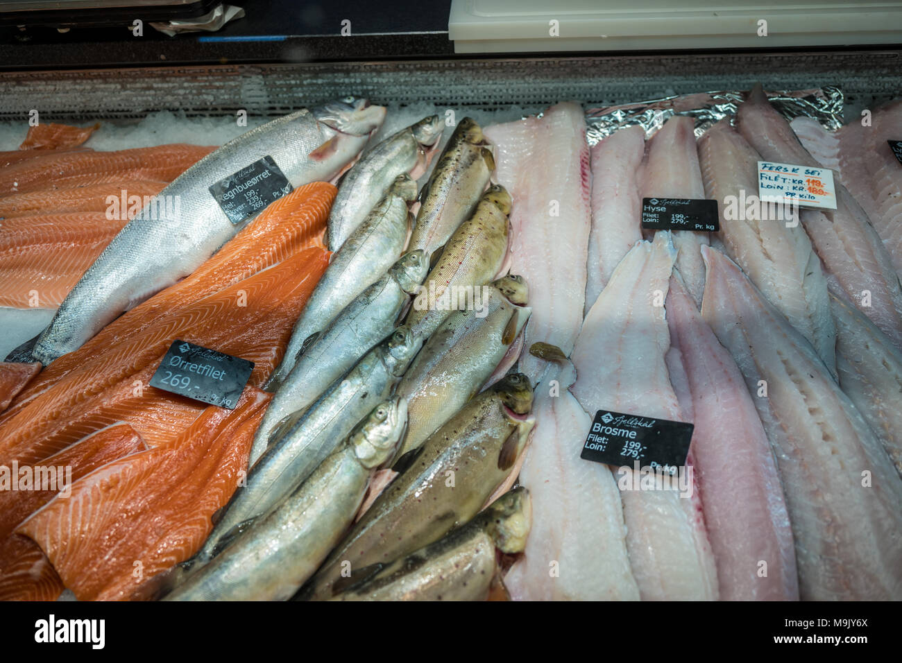 Fish Market in Bergen, Norway Stock Photo - Alamy